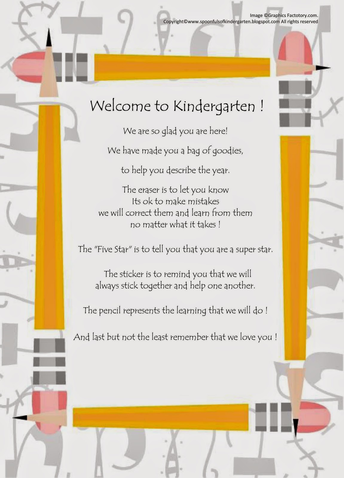 Spoonfuls of Kindergarten: First Day of School