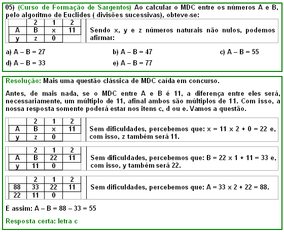 :: Blog de Matemática do Genesio ::: M.D.C - Exercícios Resolvidos