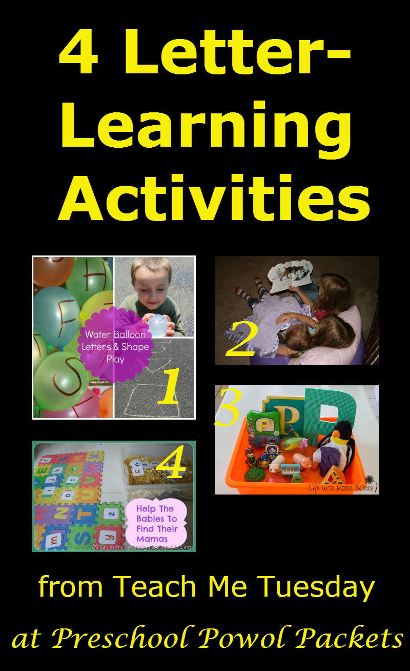 Letter-Learning Activities from Teach Me Tuesday | Preschool Powol Packets