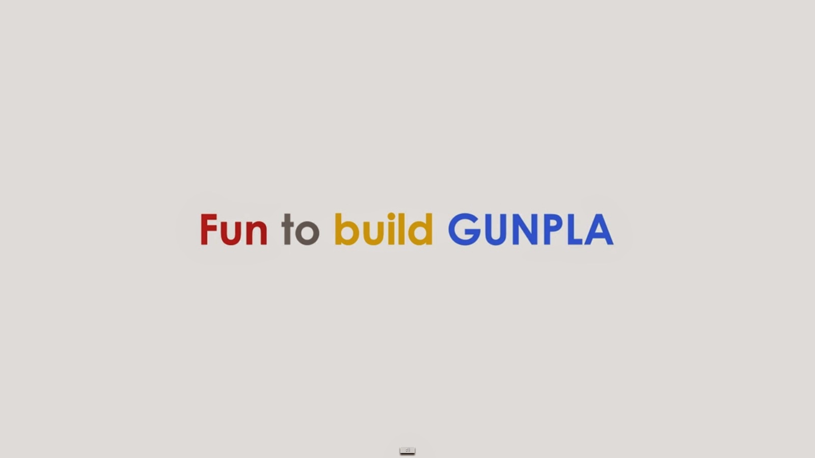 Fun to Build GunPla Promotional Video