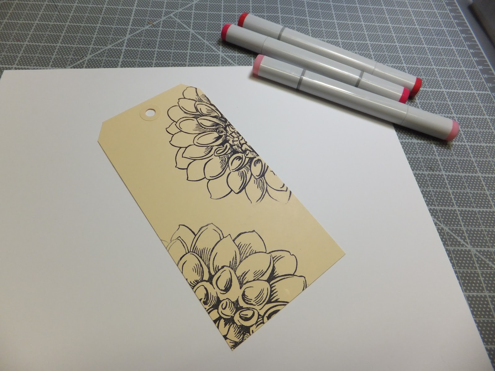 Aggregate Memories: Copic Marker Tag Tutorial