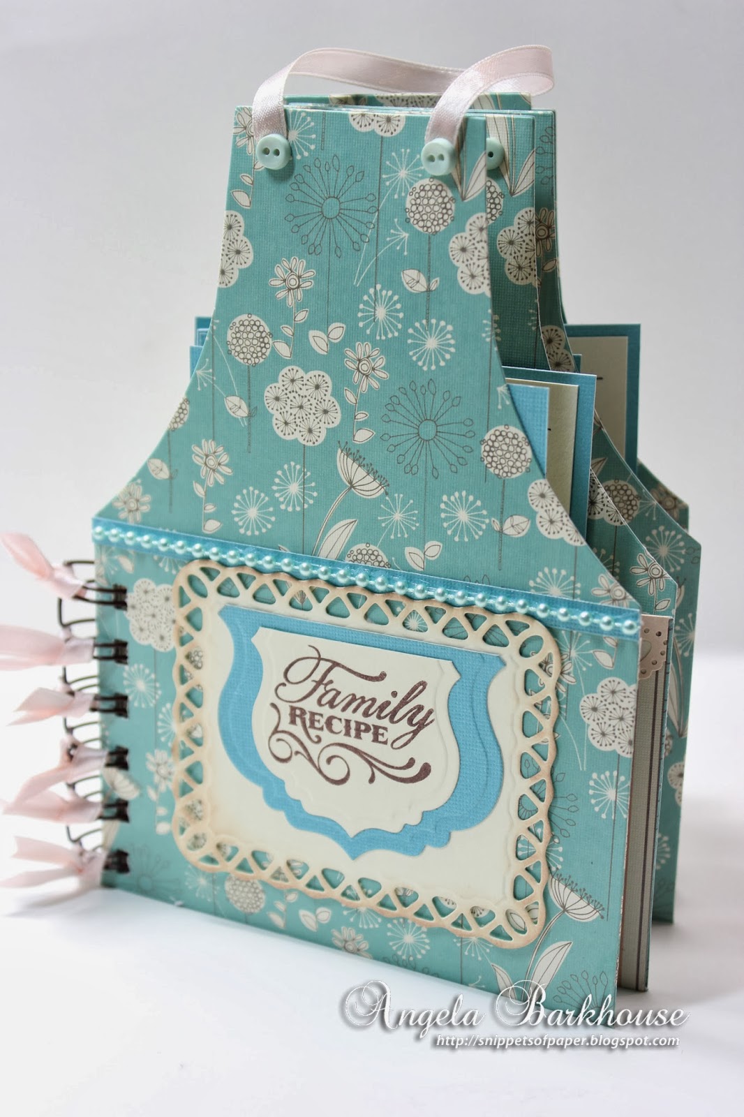 Snippets of Paper: Apron Recipe Book - Home Bakery Labels clear stamps