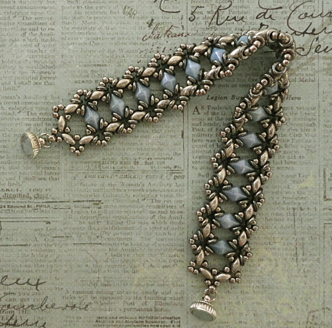 Linda's Crafty Inspirations: Bracelet of the Day: Bluebell - Blue & Silver