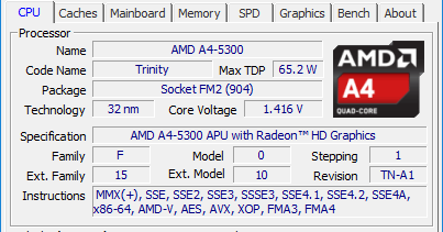 aadallah blogger: CPU-Z AMD A4-5300 APU