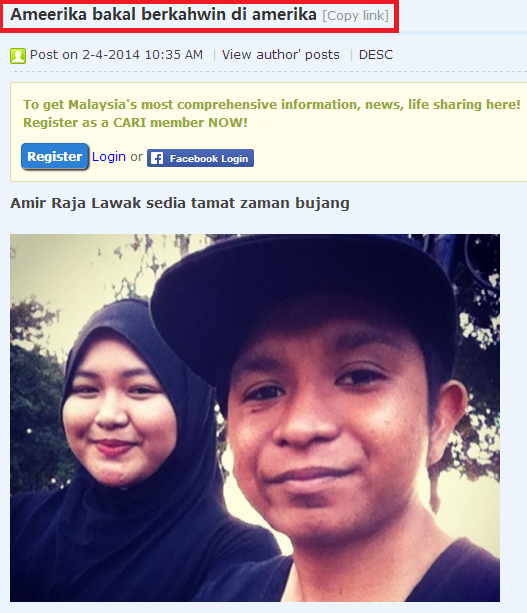 Amir Raja Lawak dan kekasih bakal berkahwin di Amerika?