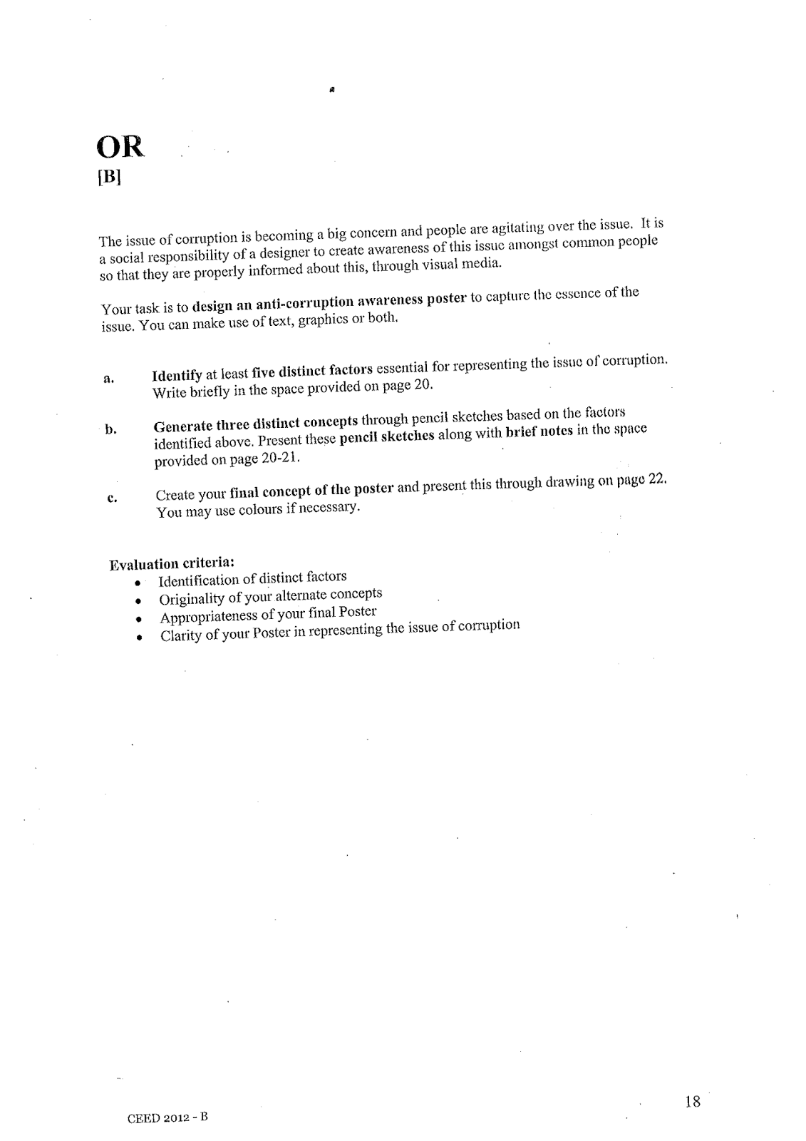 CEED 2012 Question Paper