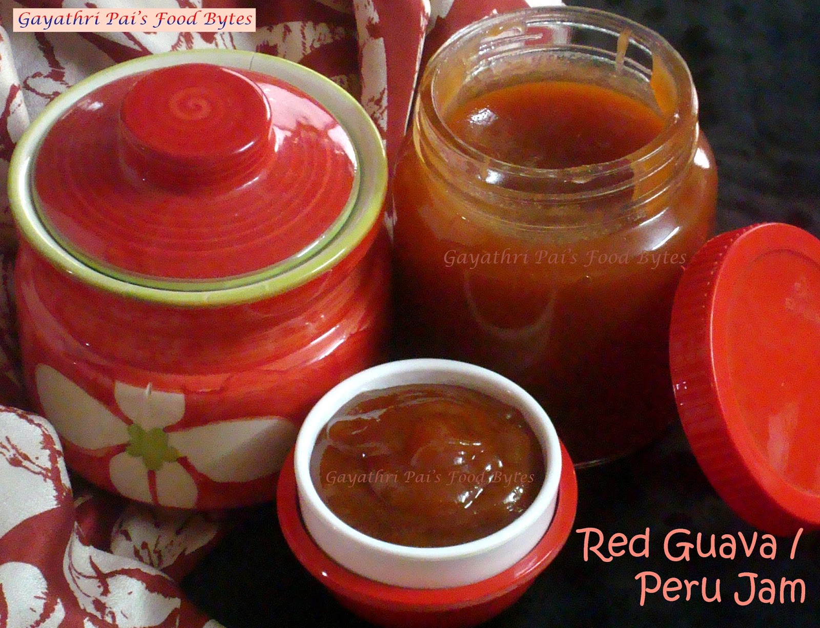 Gayathri Pai's Food Bytes: Red Guava / Peru / Amrud (Fruit) Jam.