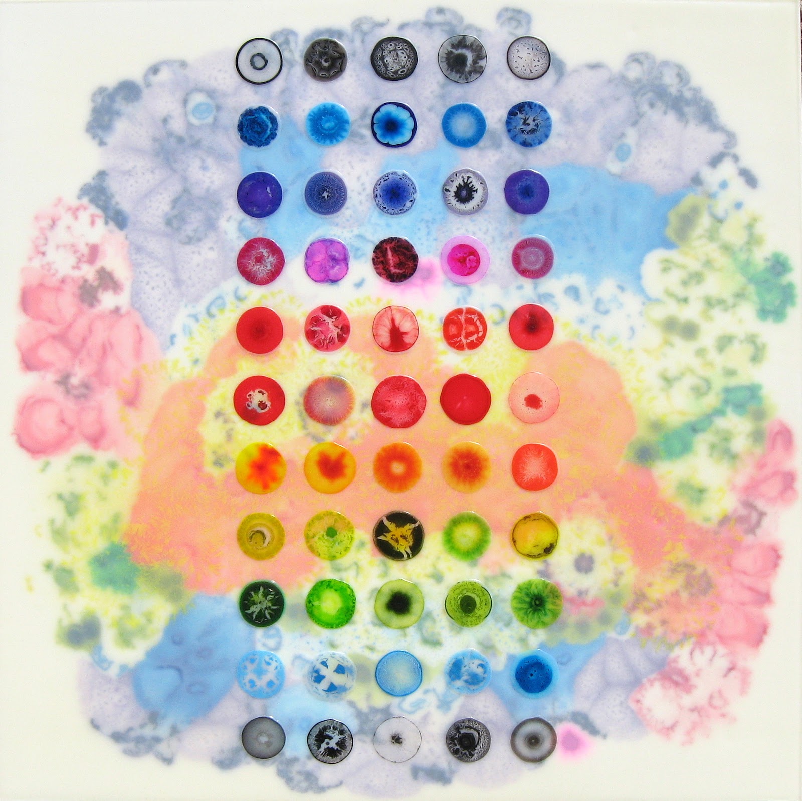 William Loveless glue paintings