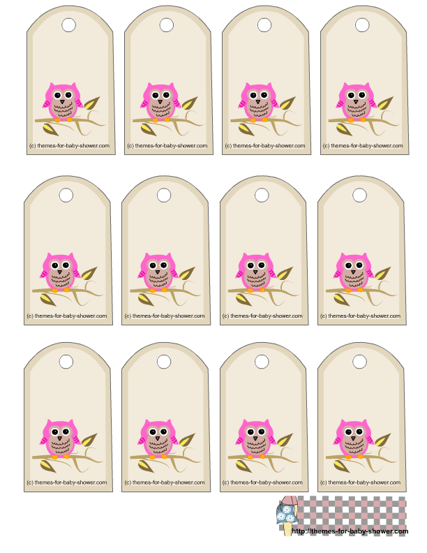Free Printable Pink Owls Kit. - Oh My Baby!