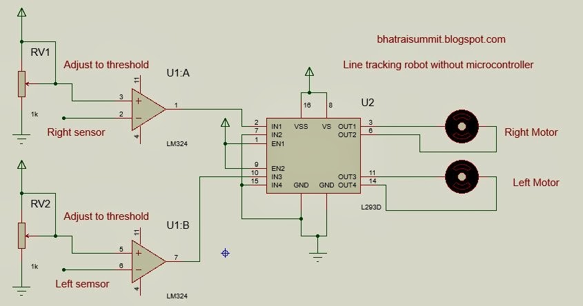 Electronic'S BLOG: Line tracking Robot without Microcontroller