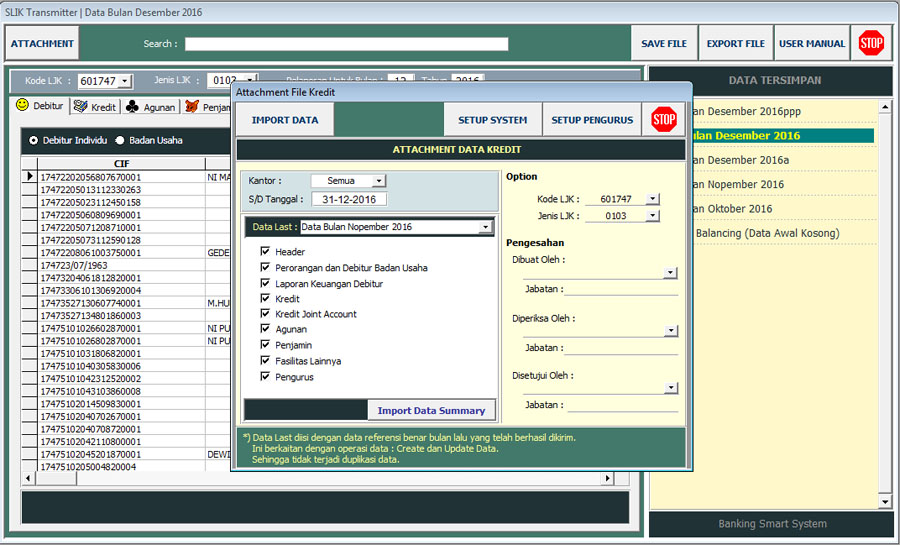 Langkah-langkah instalasi Aplikasi SLIK Transmitter