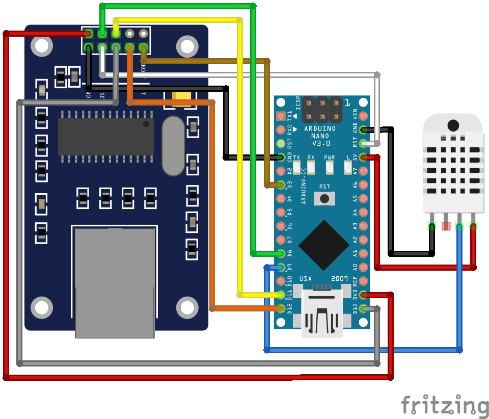 Wiring The Cable Enc28j60 Arduino Nano Wiring