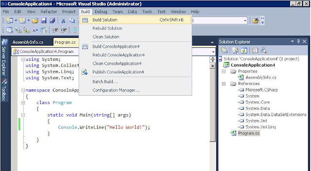 C# Tutorials: Anatomy of Console Application in C#