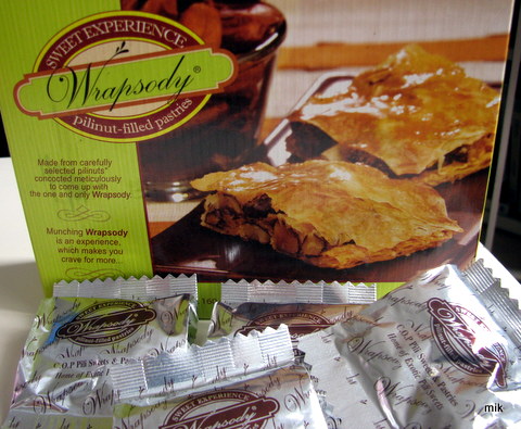 My Random Food Delight: Wrapsody: Pilinut-filled pastry