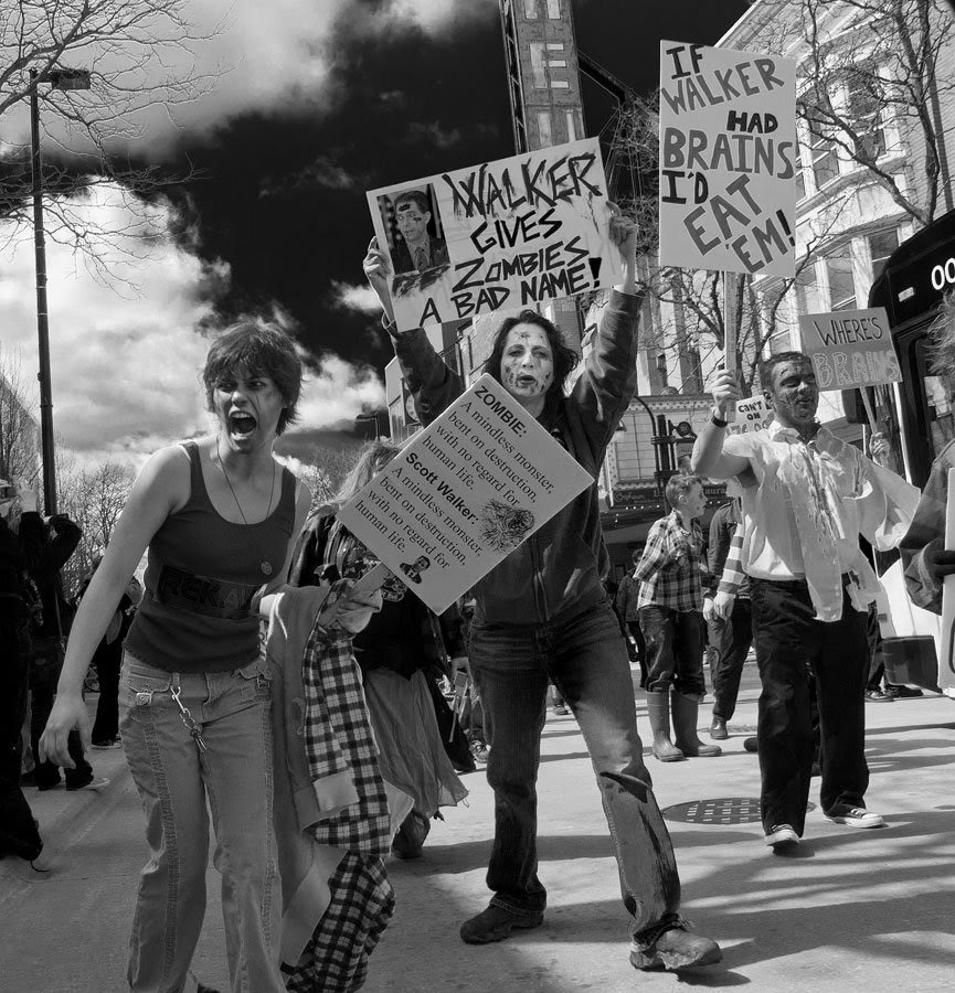 Wisconsin Standing Strong: Zombie Protest