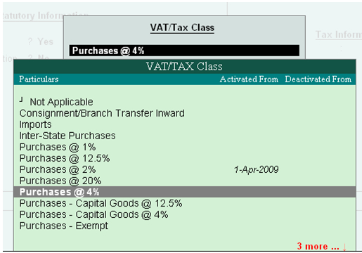 TallyERP9Book : Creating Master Ledgers affected by VAT'@ Tally.ERP 9