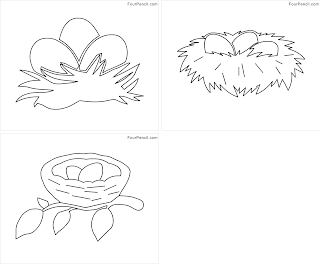 Four Coloring: Free printable Nest coloring pages for kids