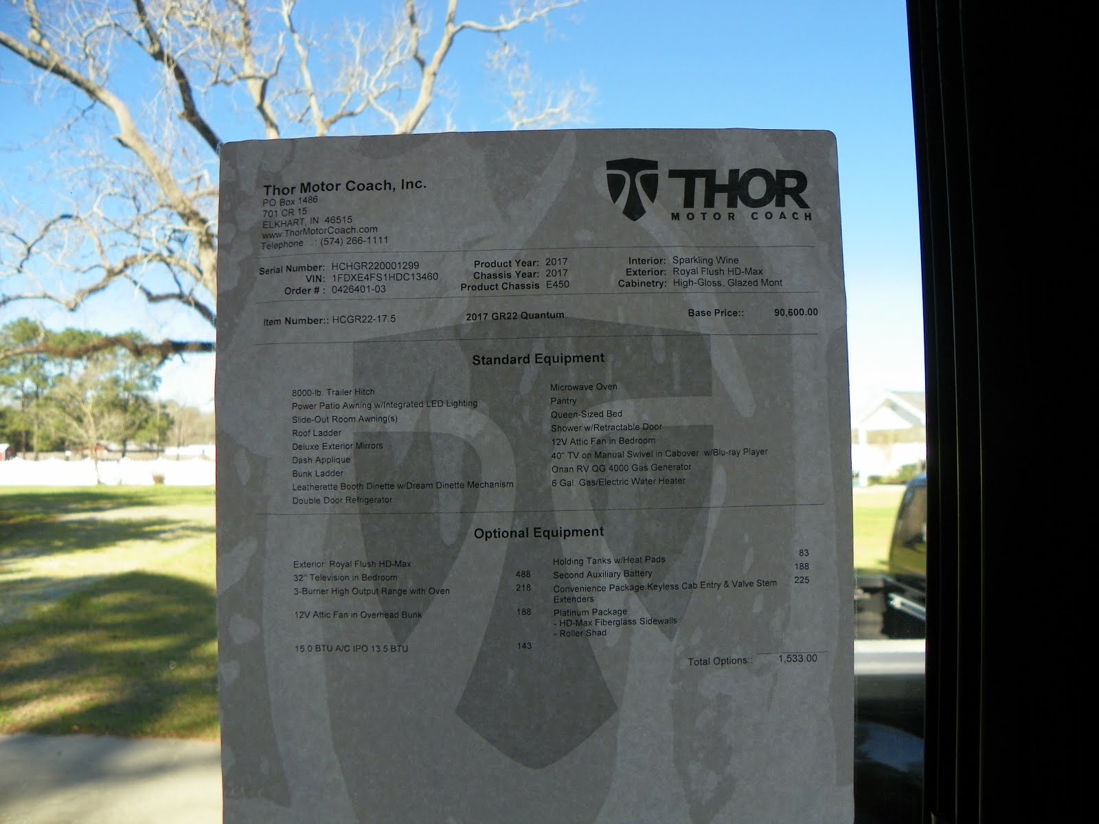 Thor's Quantum Junk RV: My Thor Quantum