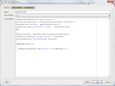 Biradar ShriKant Oracle SOA Blog: Base64 Binary Encoding and Decoding - BPEL 11G
