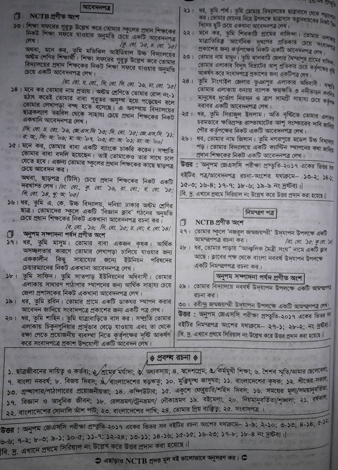 JSC Bangla Suggestion 2023 & Question (2nd Paper New Syllabus)