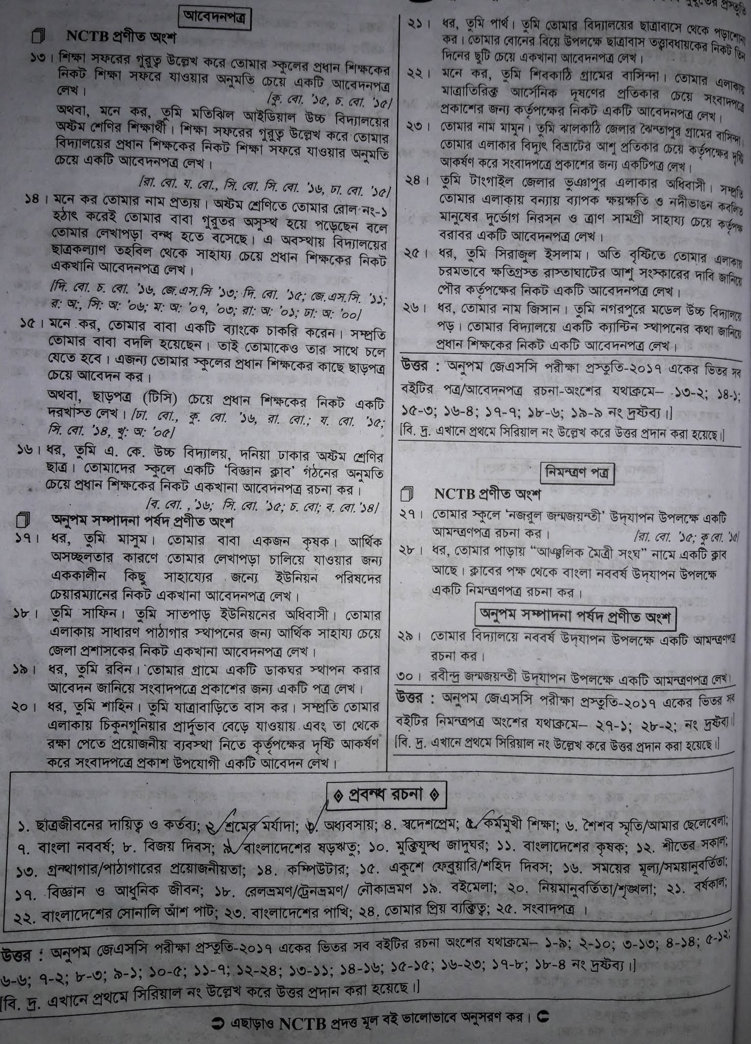 JSC Bangla Suggestion 2024 & Question (2nd Paper New Syllabus)