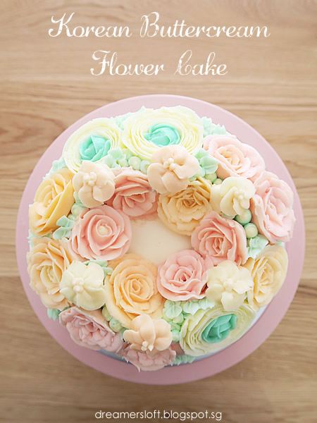 Meg's Pastry Studio: Korean Buttercream Flower Cake