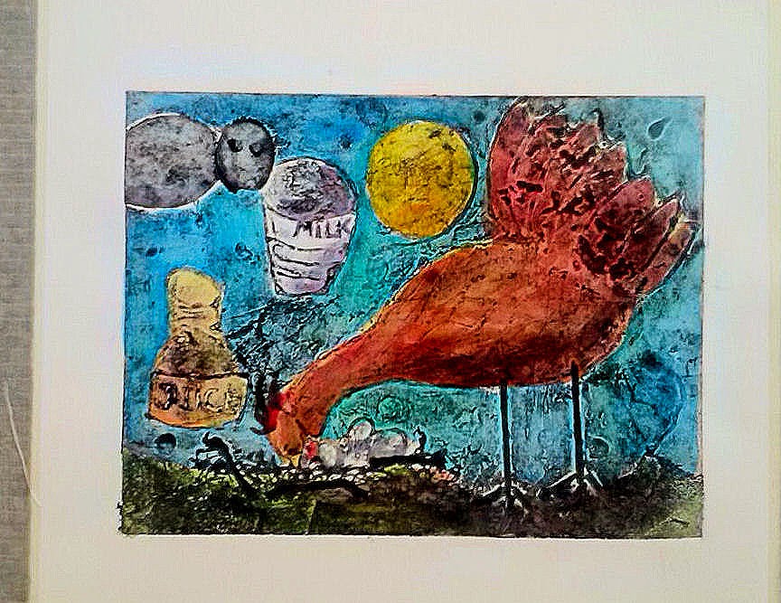 My Printmaking Journey: Elementary School art - Collagraph with hand ...