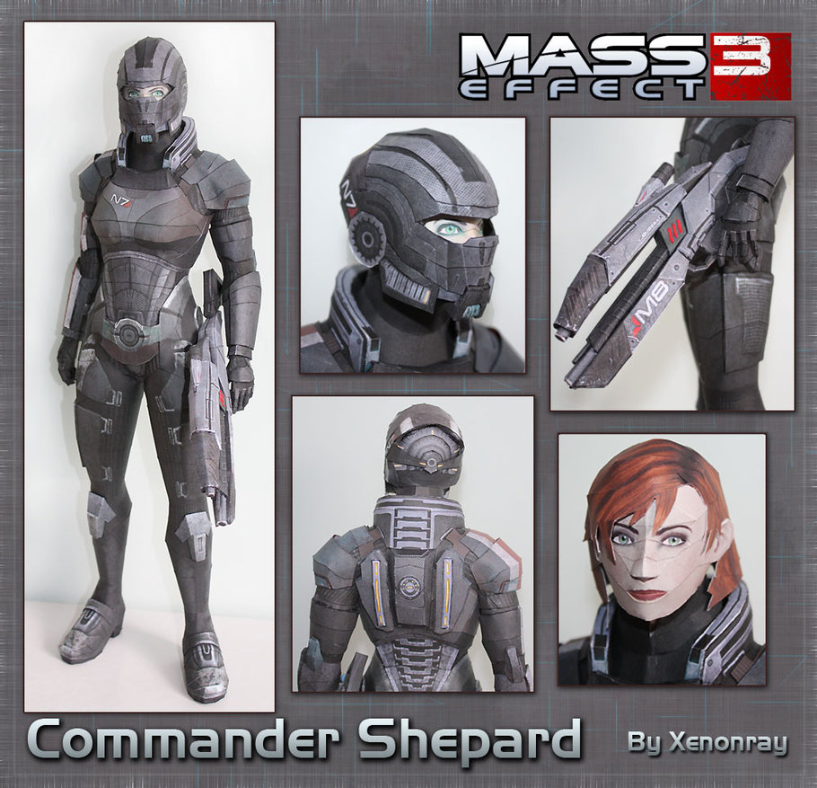 Mass Effect 3 - Commander Shepard Papercraft | Papercraft Paradise ...