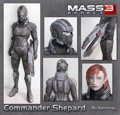 Mass Effect 3 - Commander Shepard Papercraft | Papercraft Paradise ...