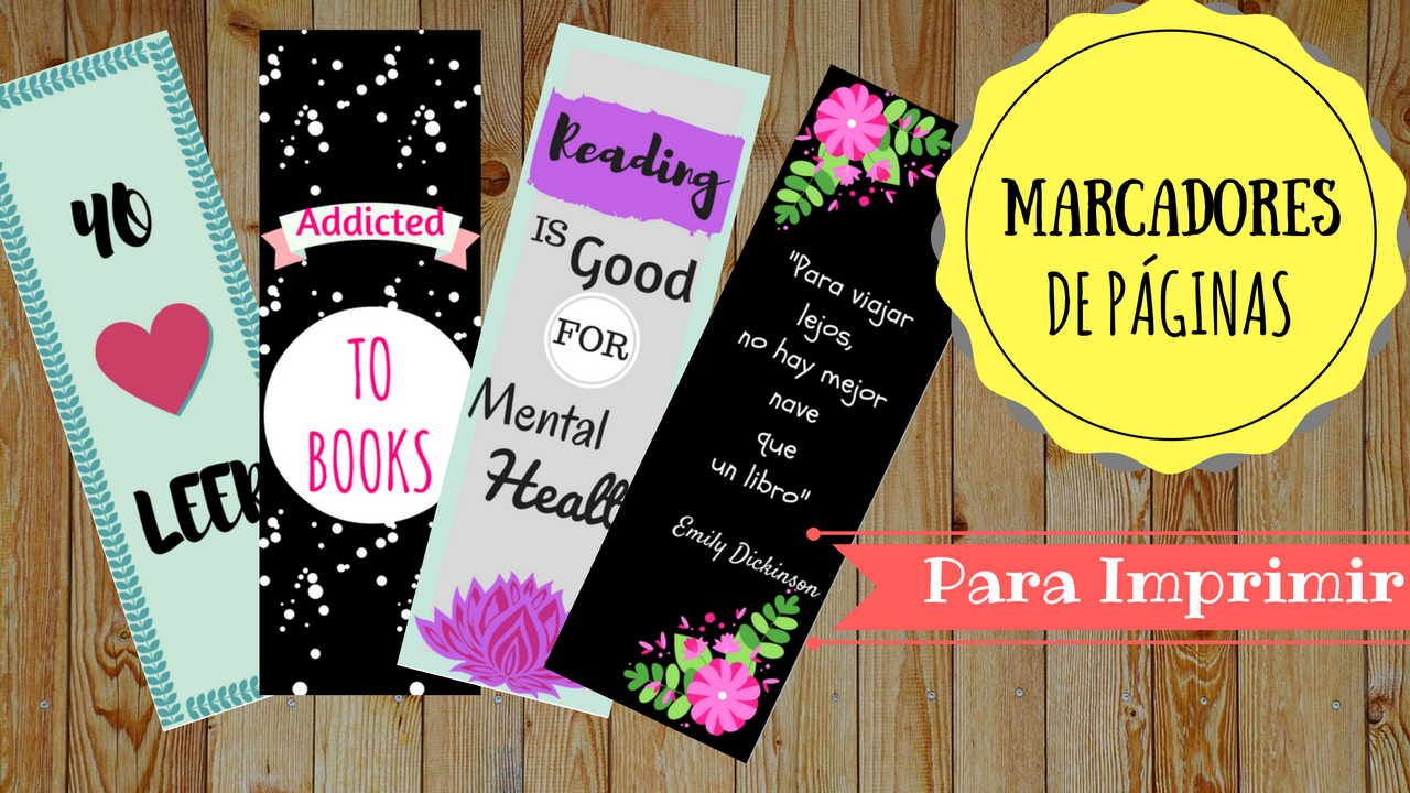 Con un trozo de papel : MARCADORES DE PÁGINA PARA IMPRIMIR