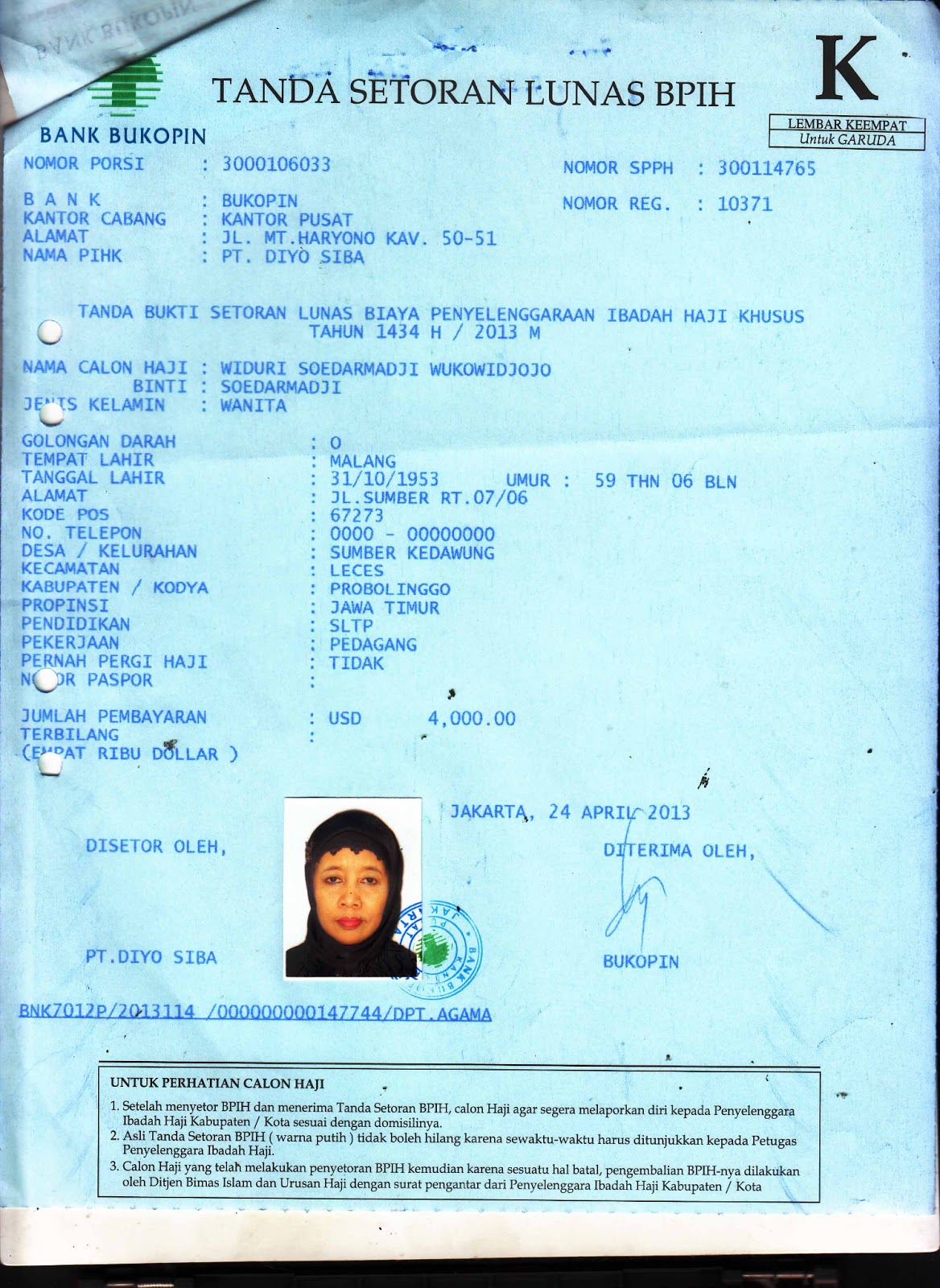 HAJI PLUS JAKARTA BERANGKAT 2015: Bagaimana tekhnis pembayaran Setoran ...
