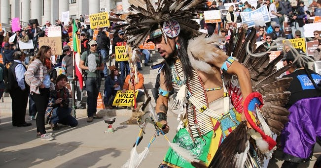 White Wolf : Thousands of Native Americans protest Trump's Utah ...