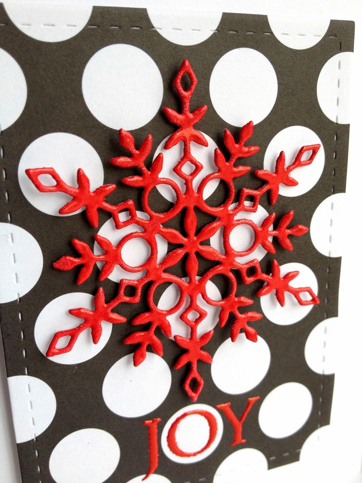 I'm in Haven: Red Snowflake on Polka Dots