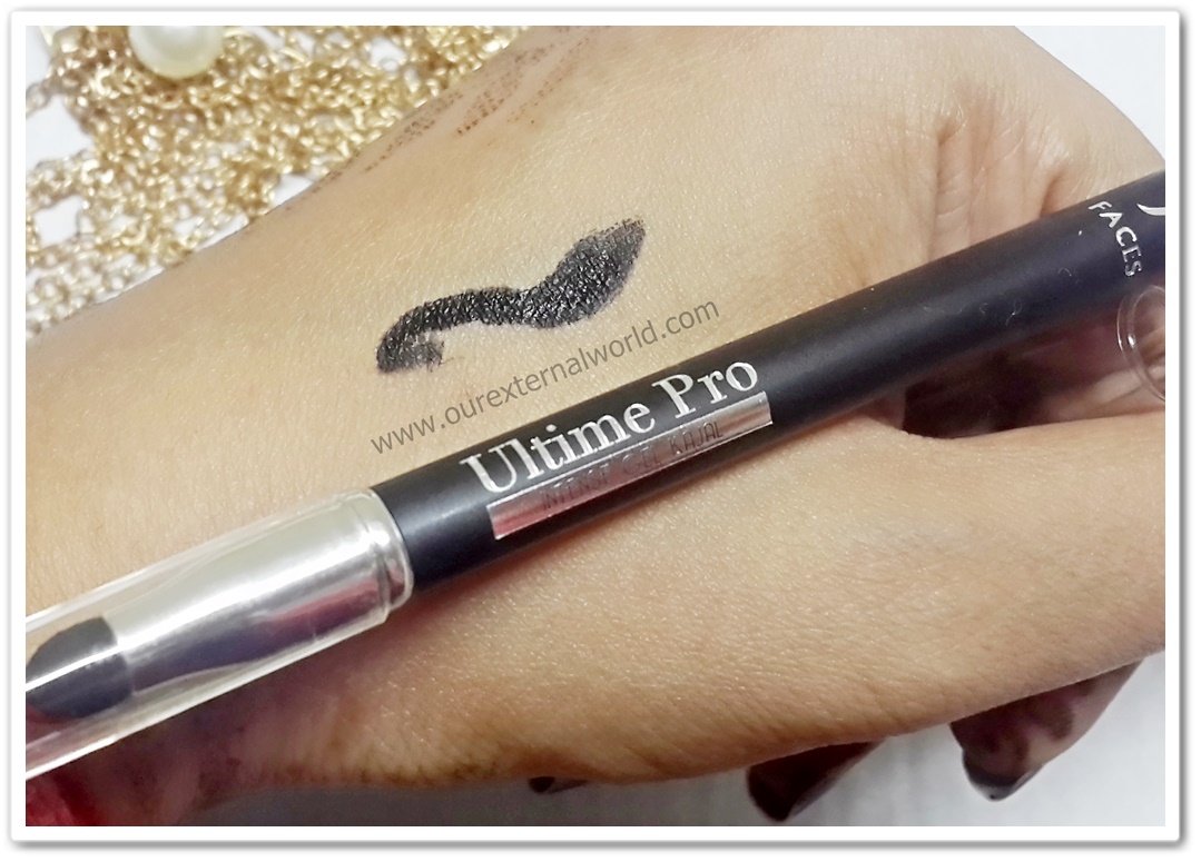 FACES Utlime Pro Intense Gel Kajal - Review, Swatch, Price