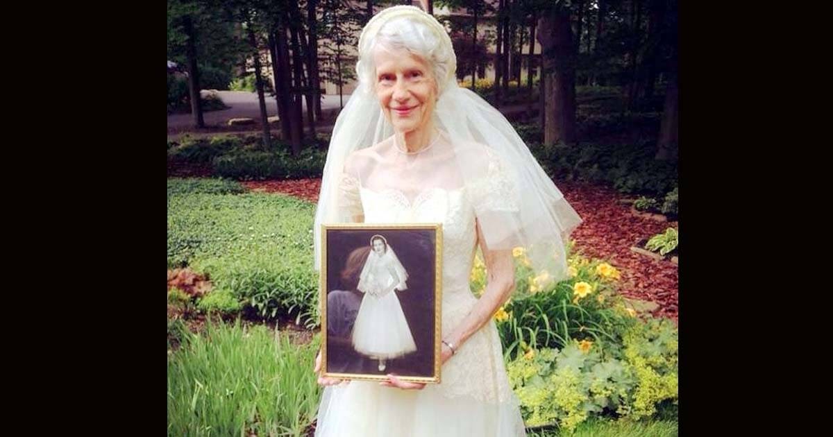 Adorable Grandma Puts Her Wedding Dress On After 63 Years