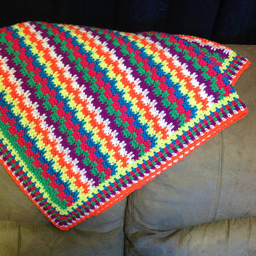 Crochet Guide: Leaping Stripes and Blocks Blanket