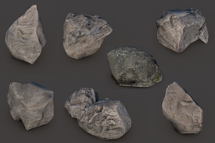 7 Rocks of different sizes | Layth Jawad