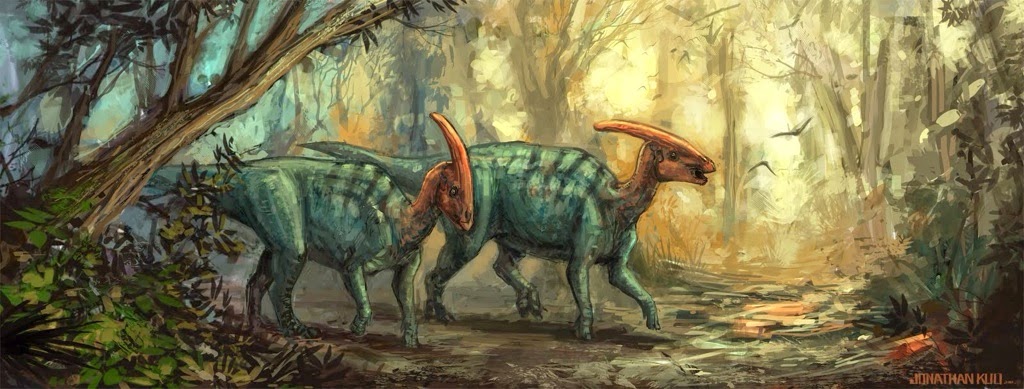 a mesozoic field guide: Parasaurolophus
