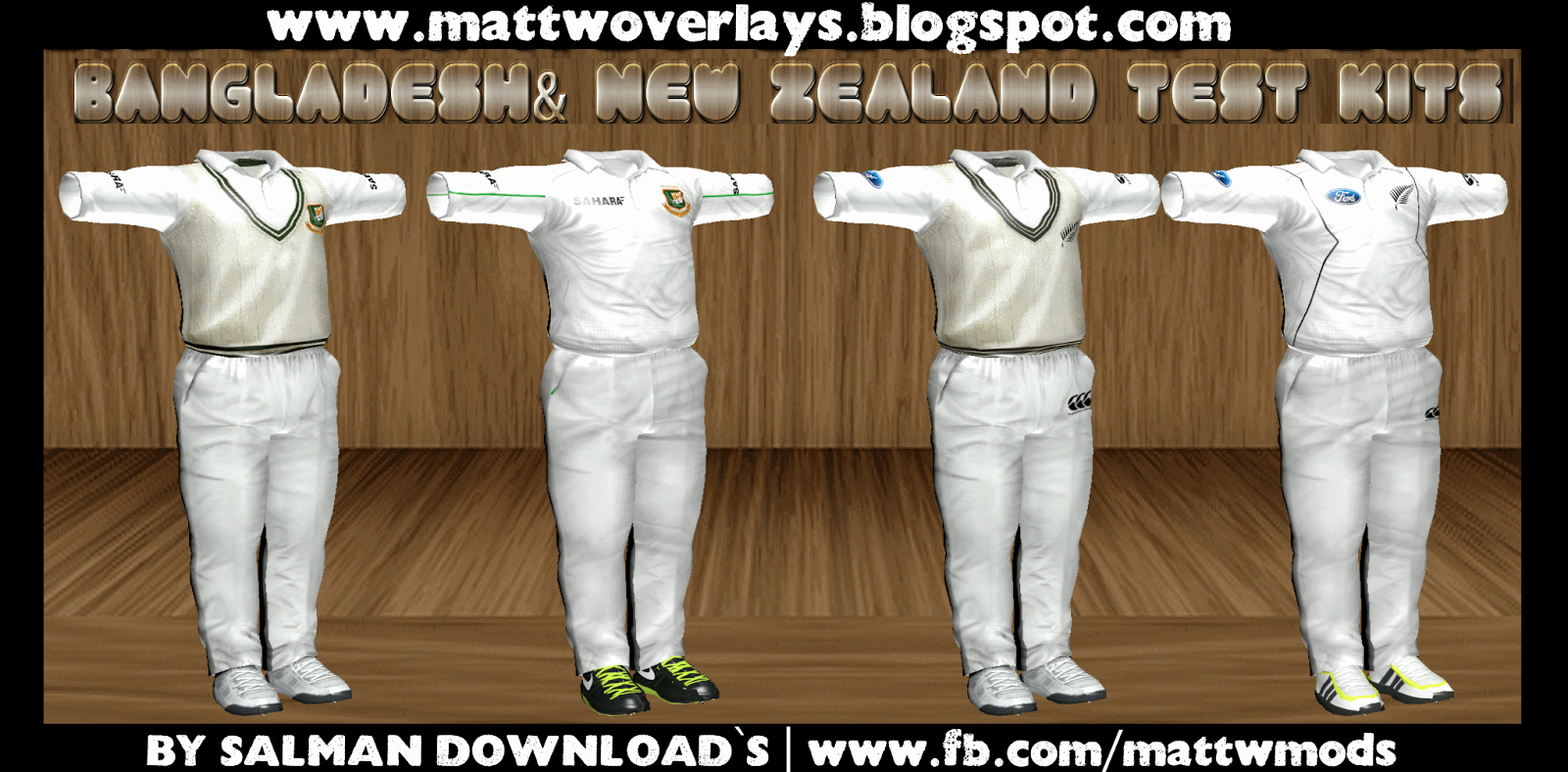 Bangladesh and New Zealand test kit pack for EA Cricket 07 | EA Cricket ...