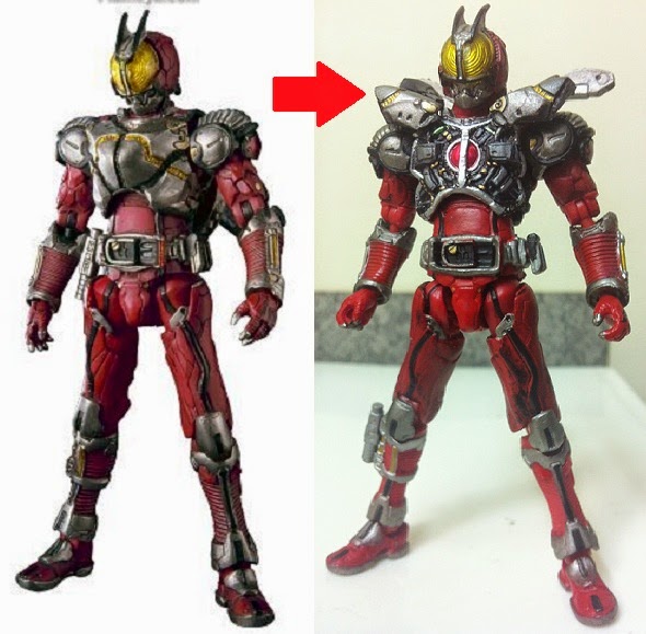 Kamen Rider World: Tutorial custom Kiwami Faiz Blaster Accel form yay!