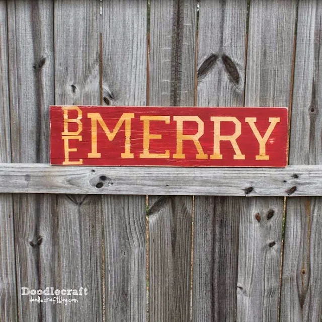 Be Merry Front Porch Sign!