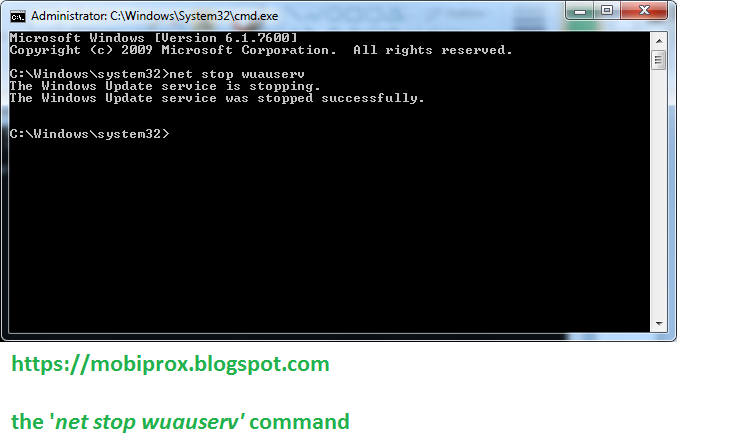 HOW TO STOP AUTOMATIC WINDOWS UPDATES USING COMMAND PROMPT | MOBIPROX