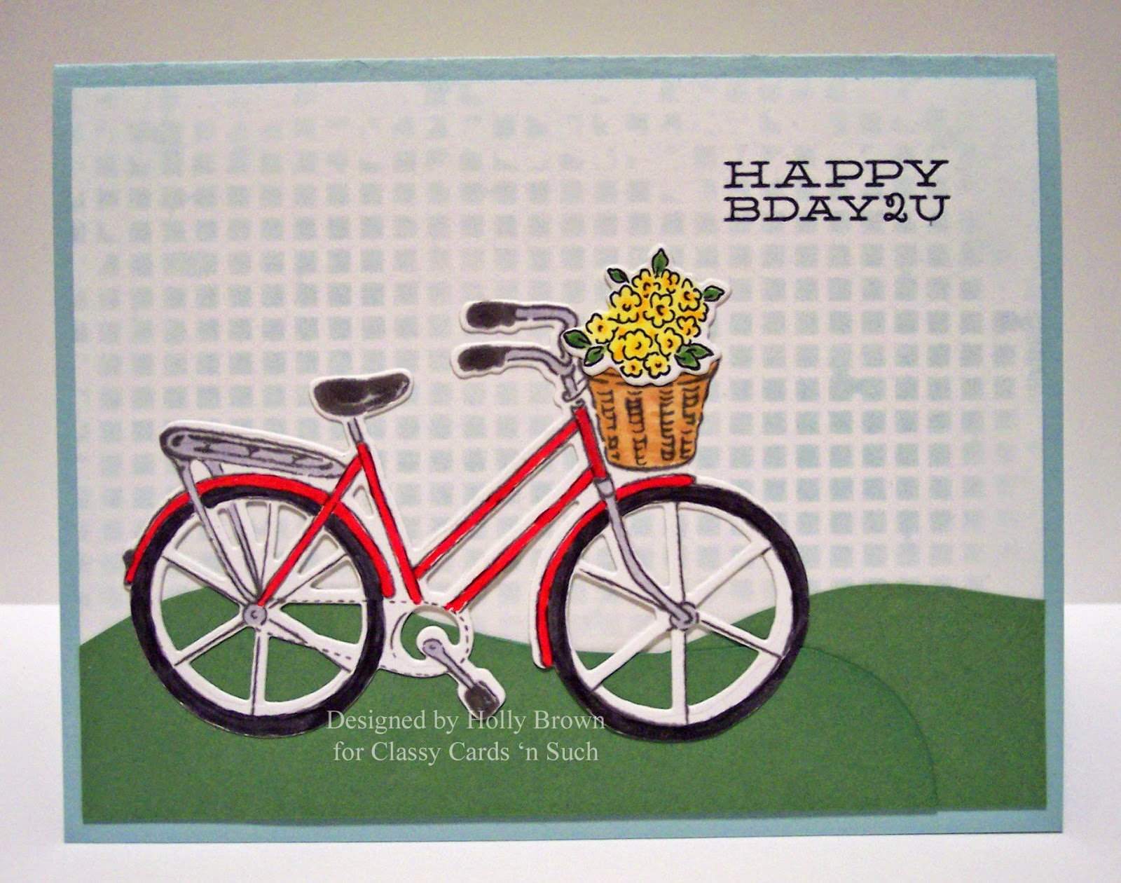 Classy Cards 'n Such: Red Bike card
