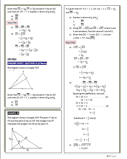 PUSAT TUISYEN NUR JAYA (PTNJ): Addmaths Form 5 Chapter 4: Vector