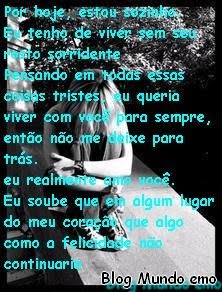 "Coisas de Emo": "Frases e poemas"