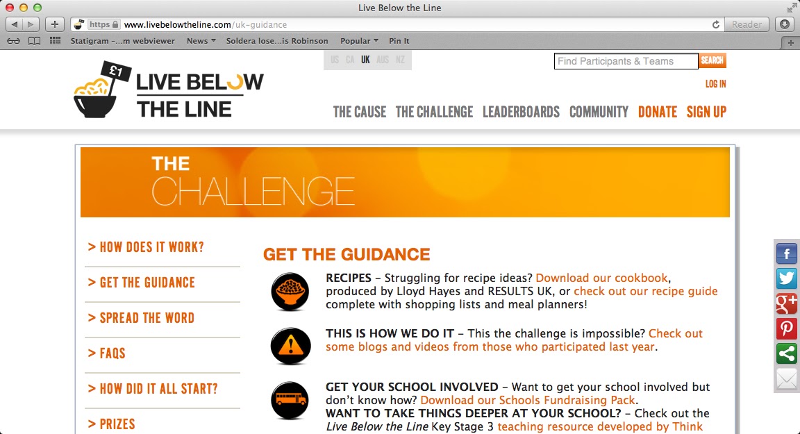 The Frugal Cook: Could you live below the line?