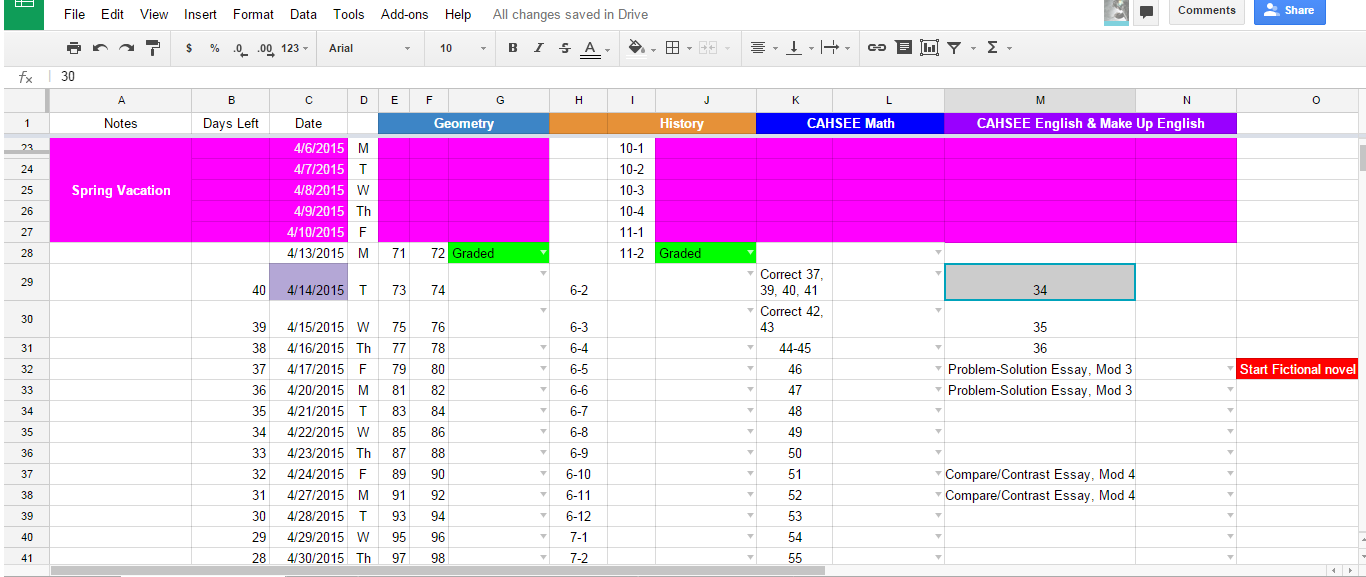 How We Use Google Spreadsheets for Our Homeschool Planner | TJ ...