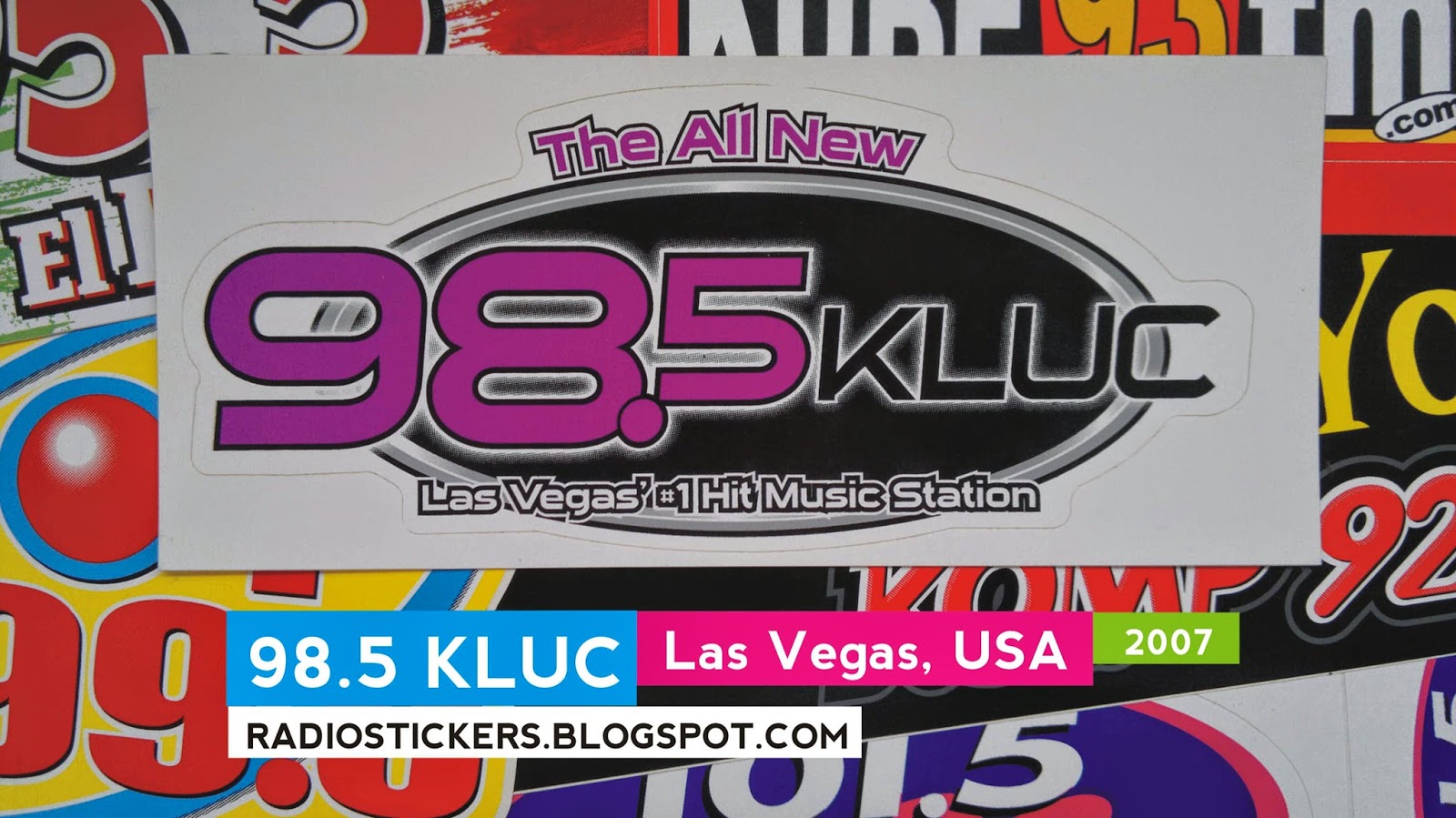 RADIO station stickers... and more!: 98.5 KLUC, Las Vegas (1990s-2010)