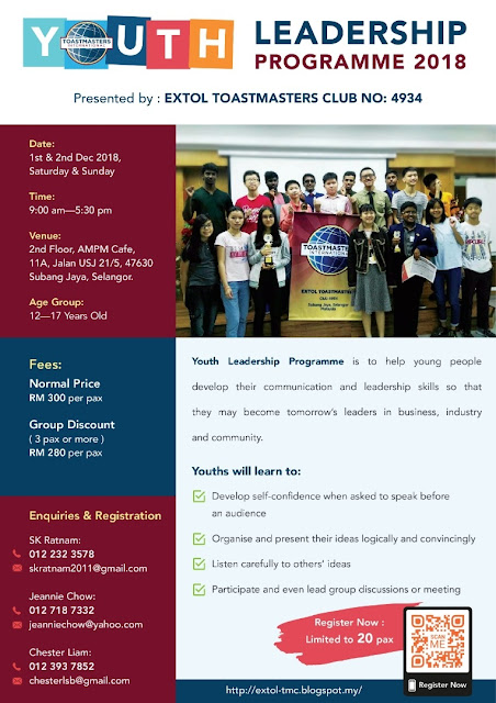 Extol Toastmasters Club: YOUTH LEADERSHIP PROGRAMME - 1st to 2nd ...