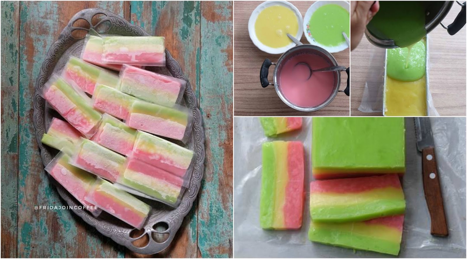 Es Gabus Pelangi / Es Wadai / Es Roti / Es Kue by Fridajoincoffee